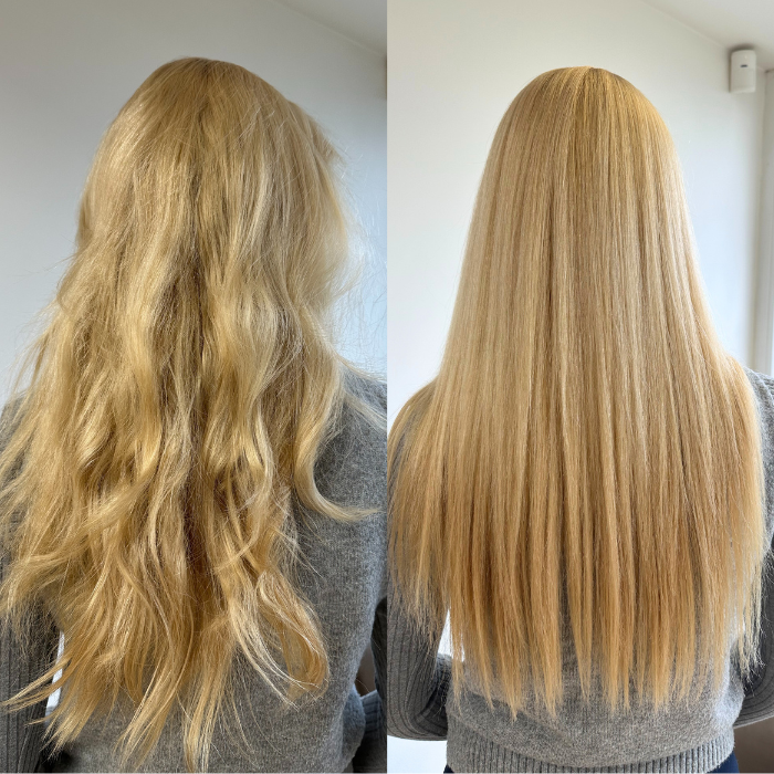 Een elixer dat de structuur van het haar herstelt en haarpunten regenereert